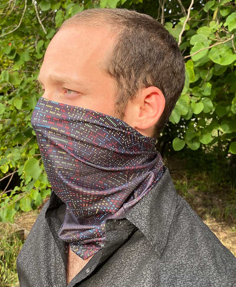 Psychedelic Festival Neck Gaiter Bandana Snood Face Mask Scarf Tribal